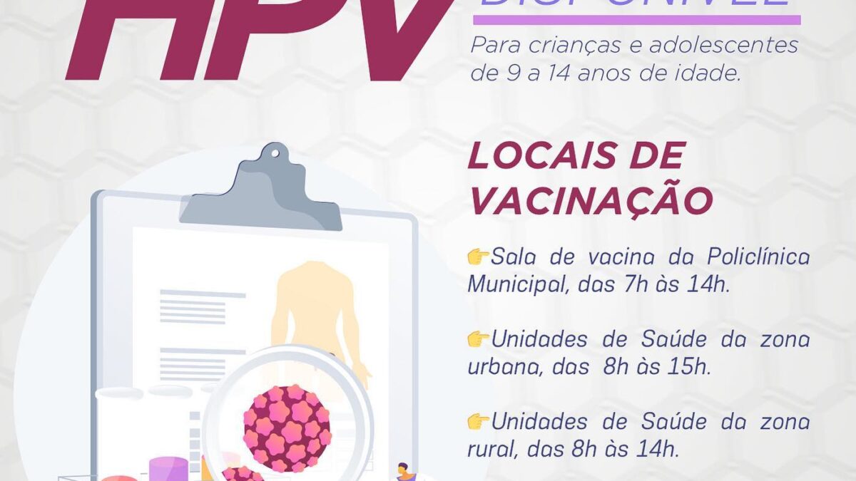 Vacina contra o HPV disponível – Prefeitura de São Bento do Una – PE