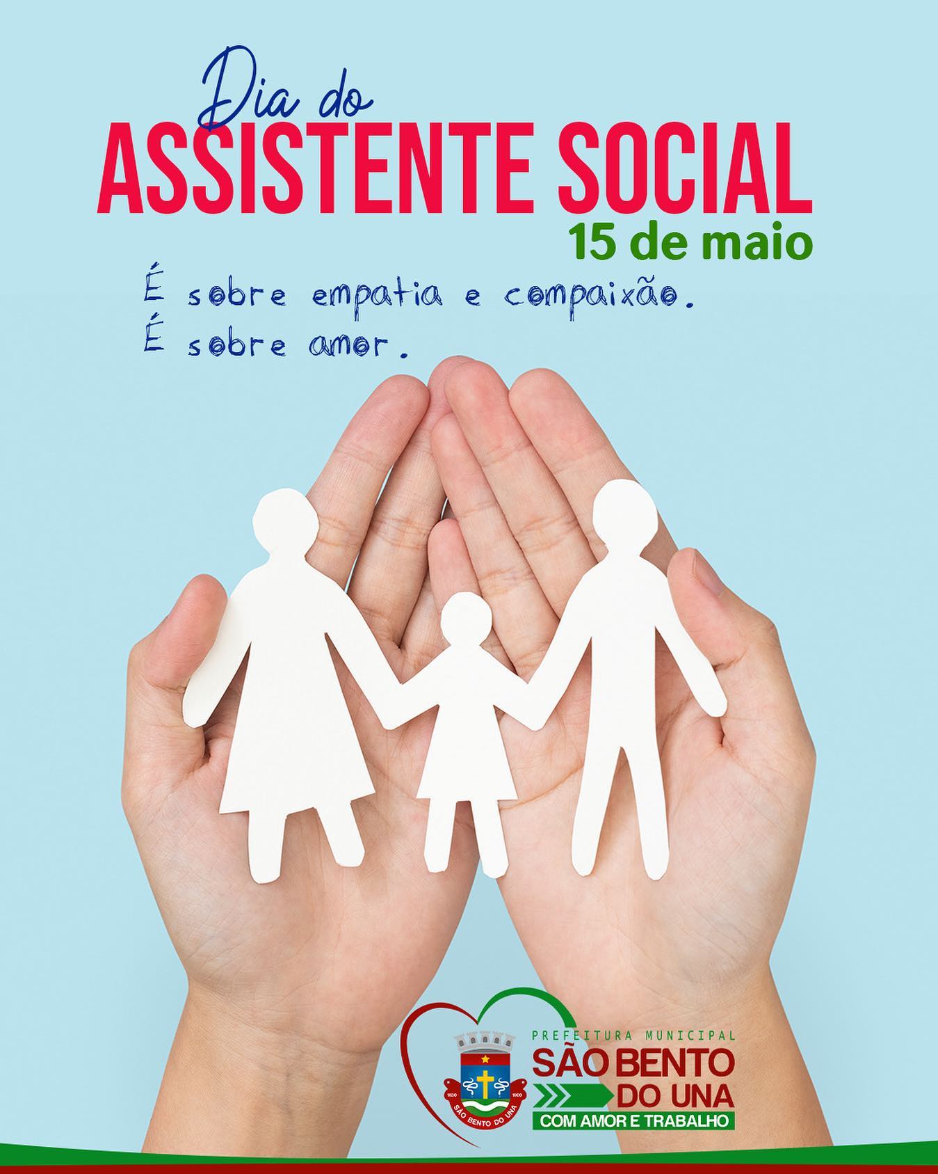 15 de Maio – Dia do Assistente Social – Prefeitura de São Bento do Una – PE